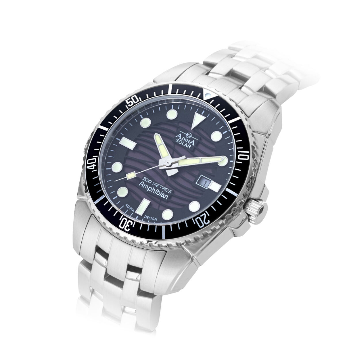 Adina Amphibian Solar Dive Watch NK142-SS2XB